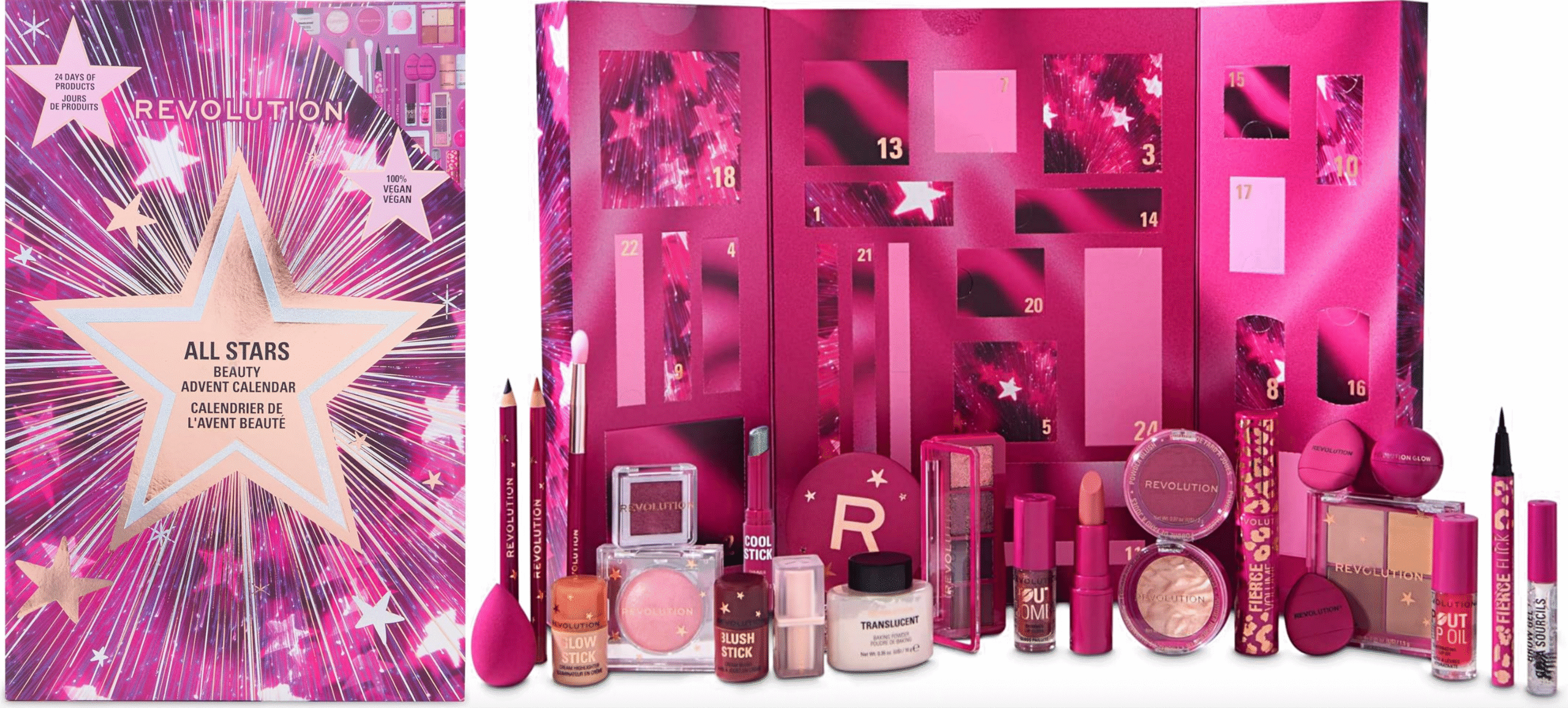 Revolution Makeup Advent Calendar 2025 - Contents